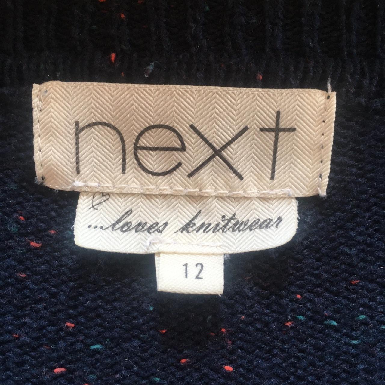 Ladies stunning next navy fleck long cardigan with... - Depop