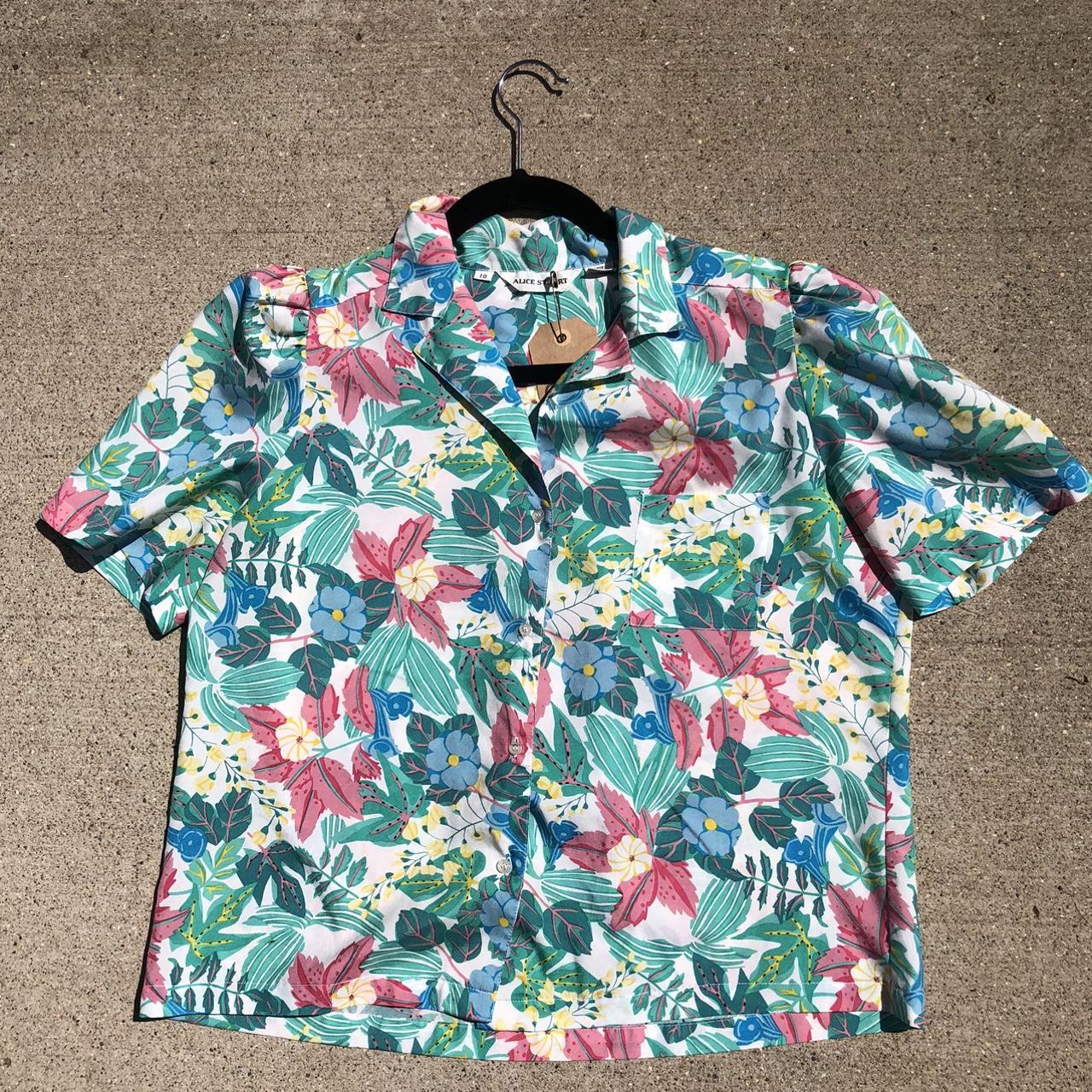 Vintage Alice Stuart 90s 80s Retro floral size 10... - Depop