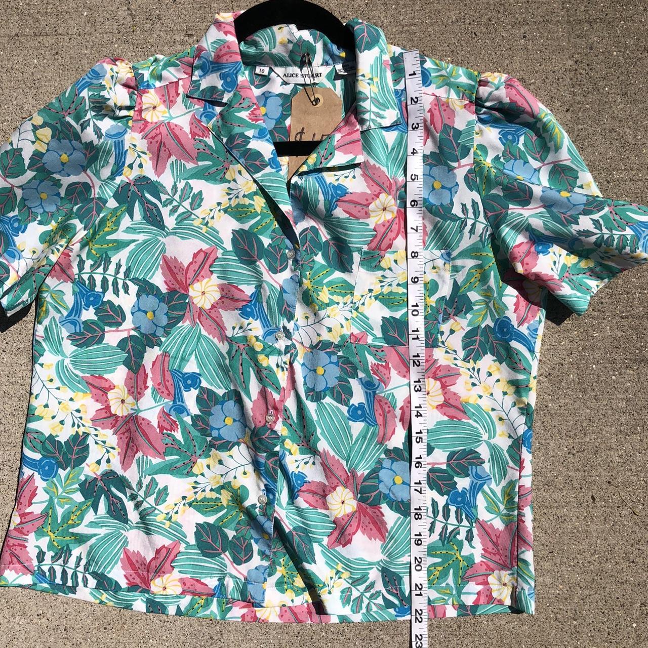 Vintage Alice Stuart 90s 80s Retro floral size 10... - Depop