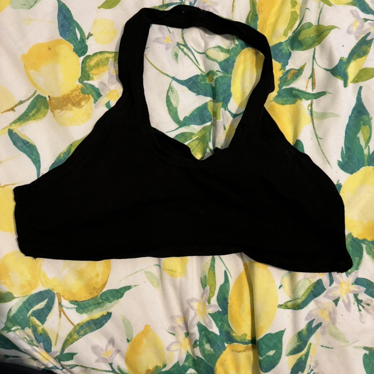 Black backless strapy top - Depop