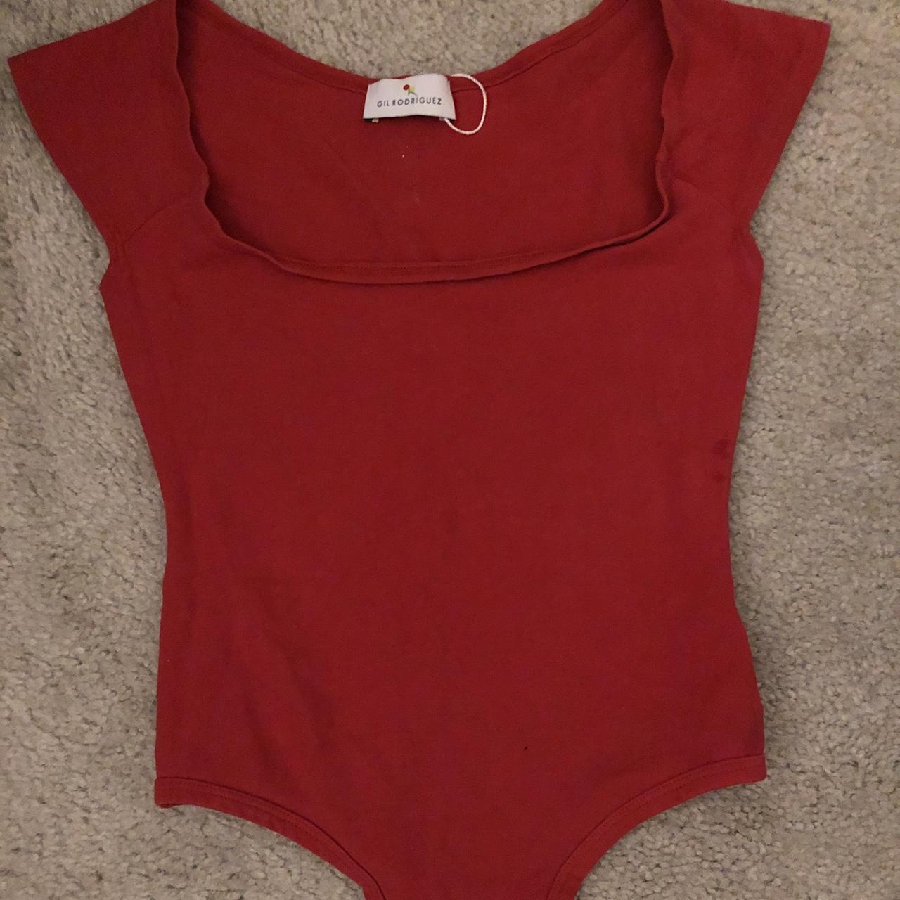 Gil Rodriguez Women's Red Bodysuit | Depop