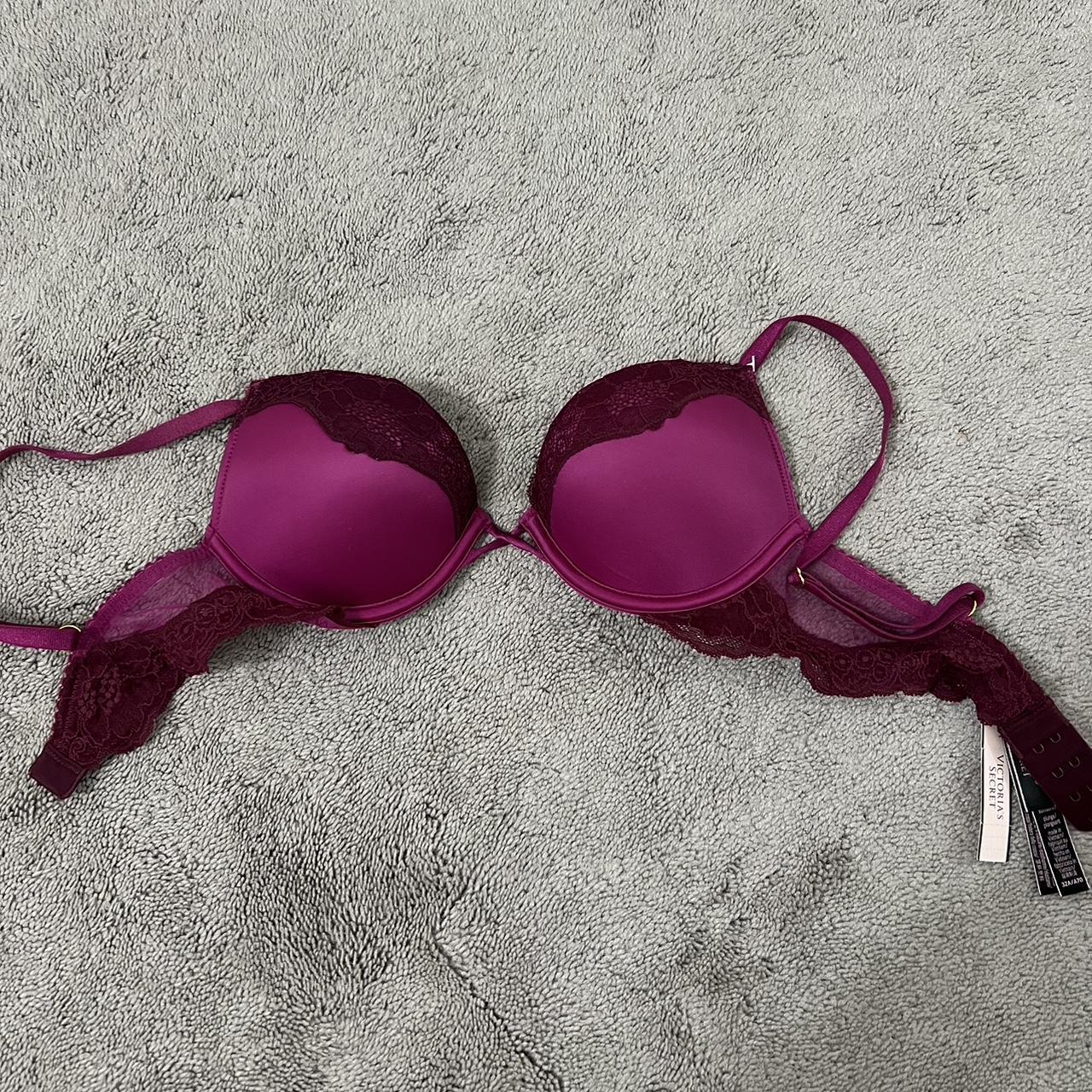 Victoria secret Magenta bombshell push-up bra Size:... - Depop