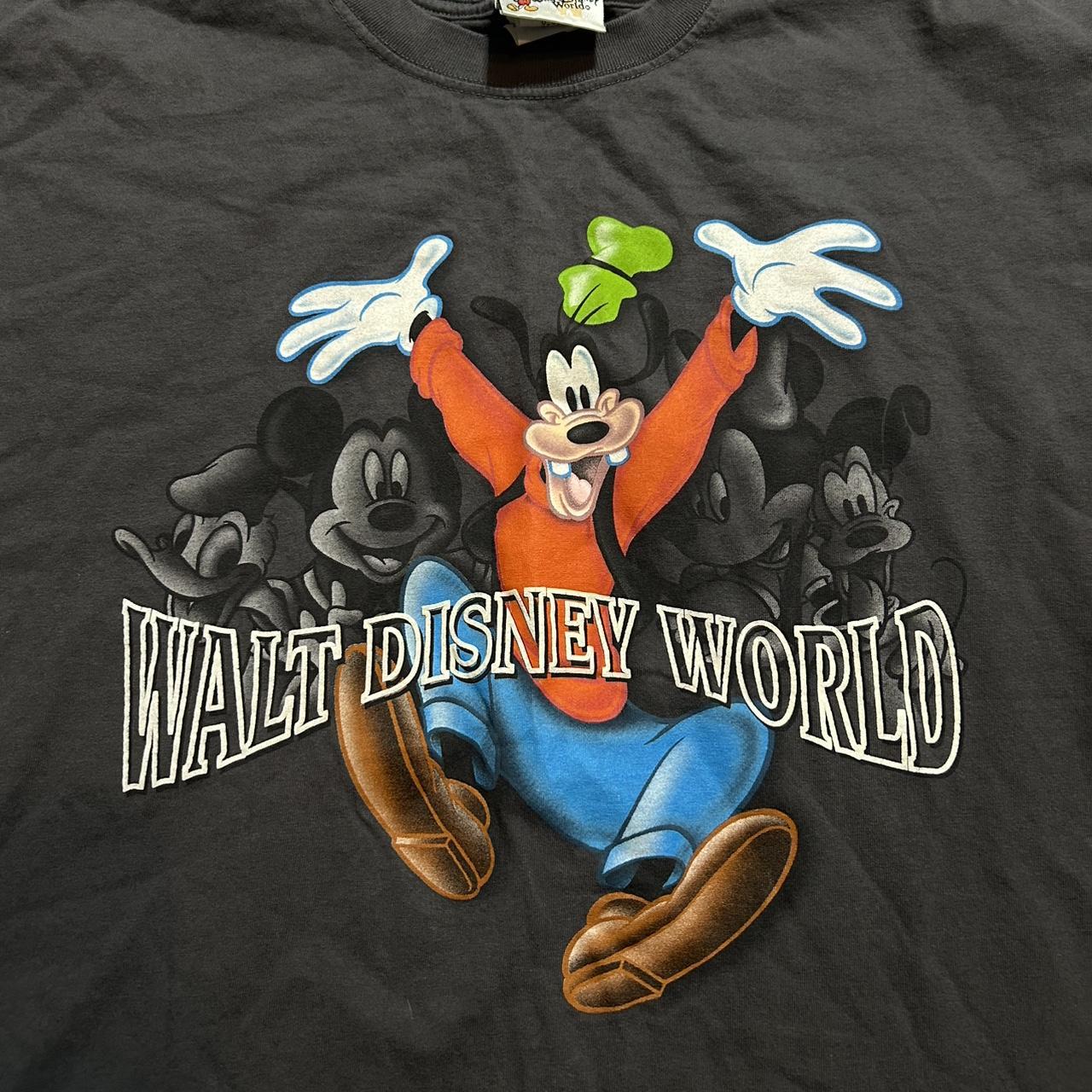 Made in USA 90s Goofy Walt Disney World Black and... | Depop