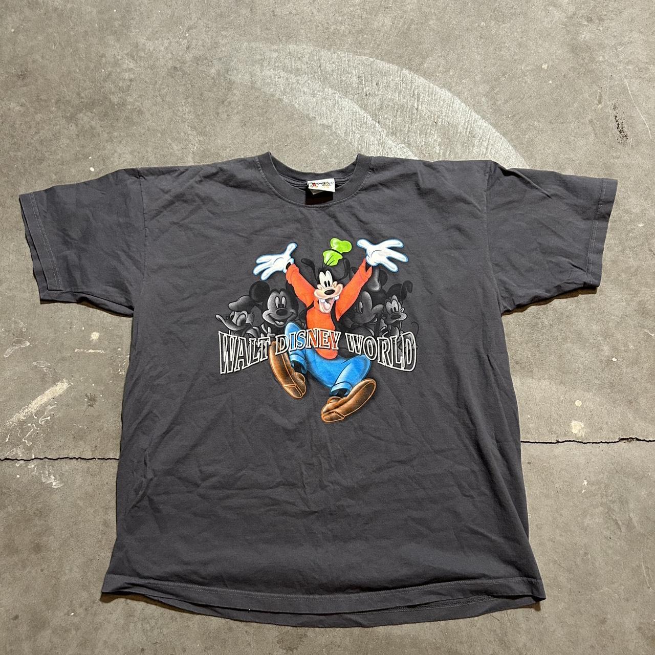 Made in USA 90s Goofy Walt Disney World Black and... | Depop