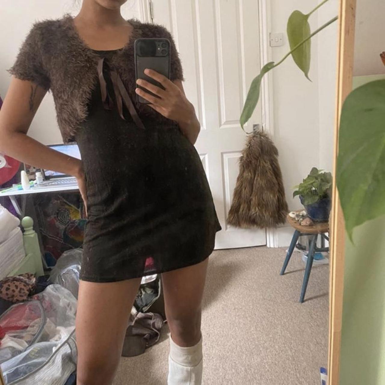 00s Fluffy Shrug Shown on UK 8 #shrug #bolero #00s - Depop