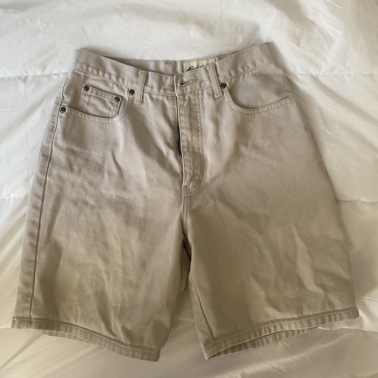 90s vintage tan and cream jorts - perfect for... - Depop