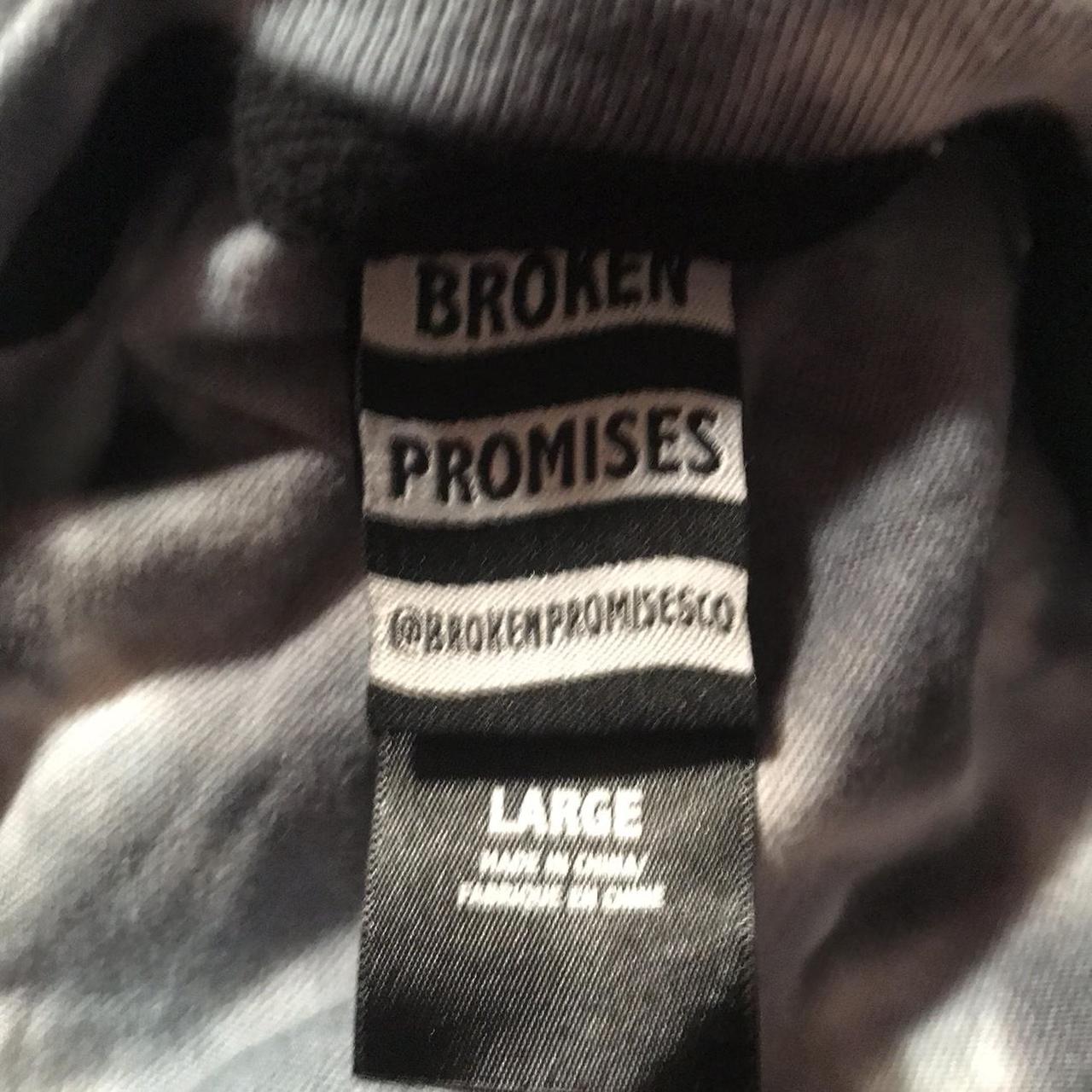 Broken promises shirt with a fake layered sleeve... - Depop