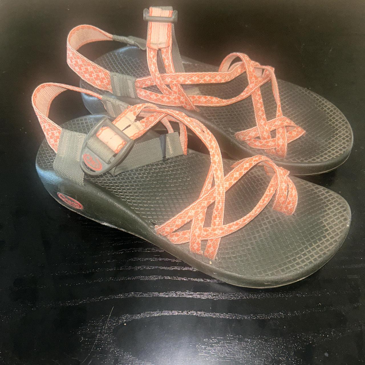 Chaco orange hiking sandals! #chacos #sandals #orange - Depop