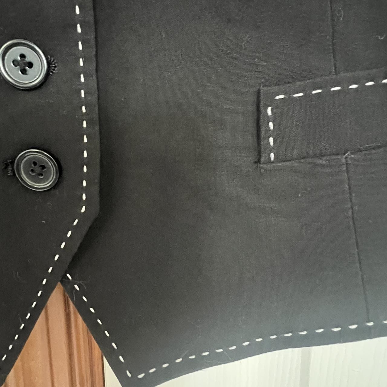 sassy black dotted line stitching VEST (two small... - Depop