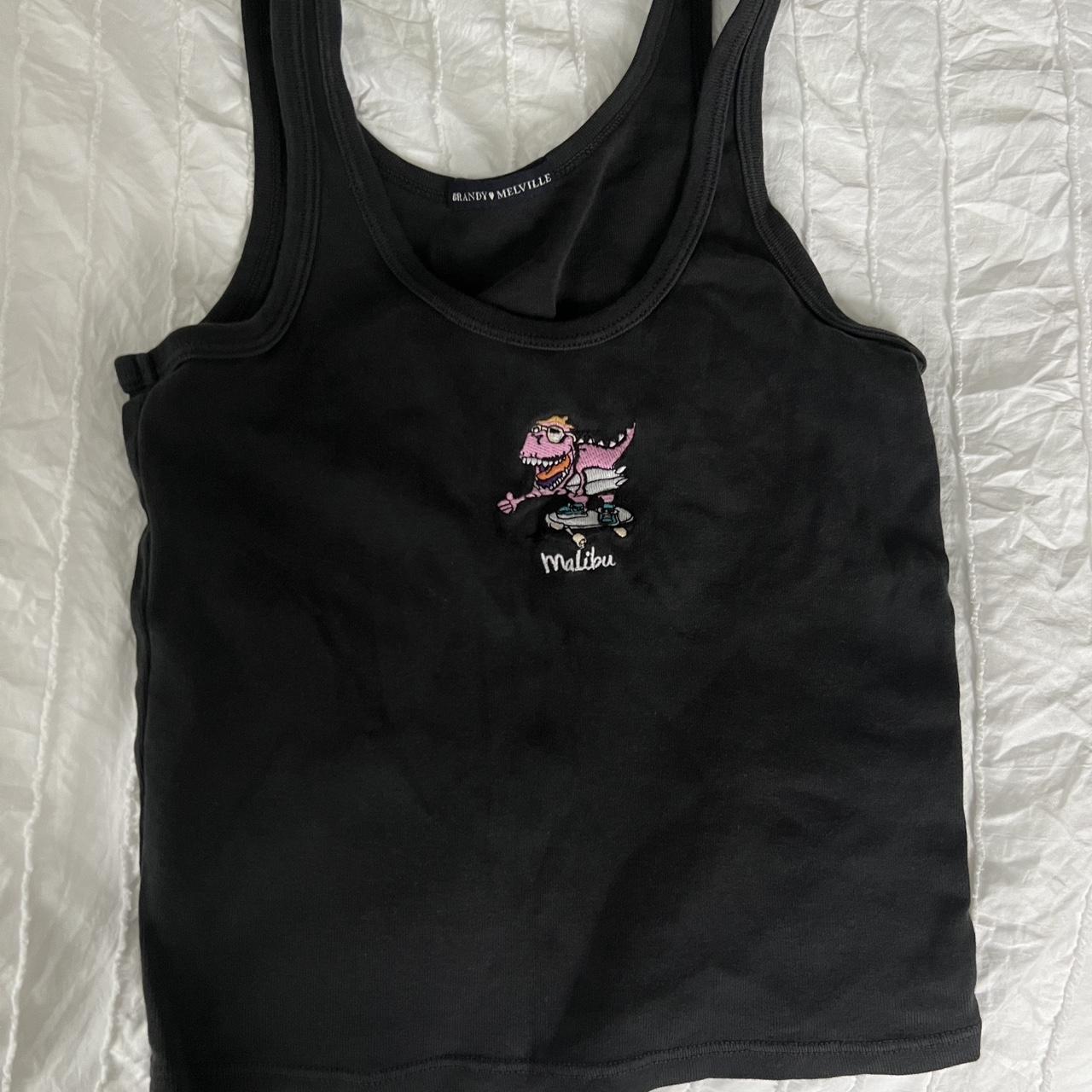 malibu tank top with the chill since 1993 dinosaur... - Depop