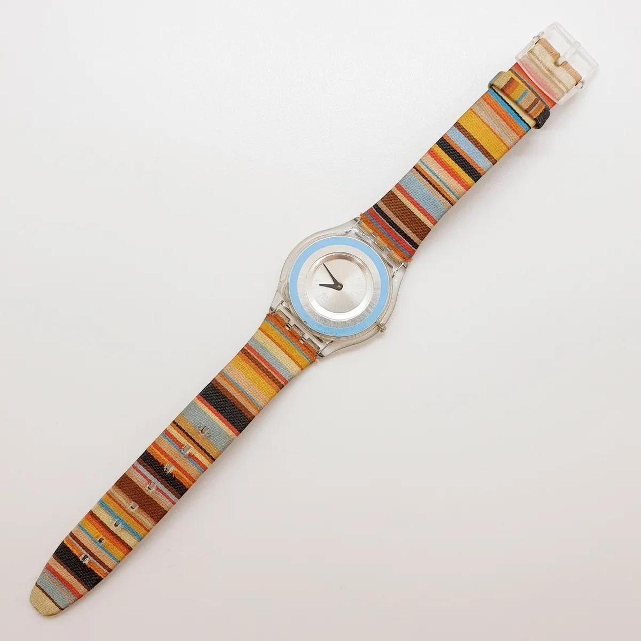 vintage colorful funky swatch watch, swiss made.... - Depop