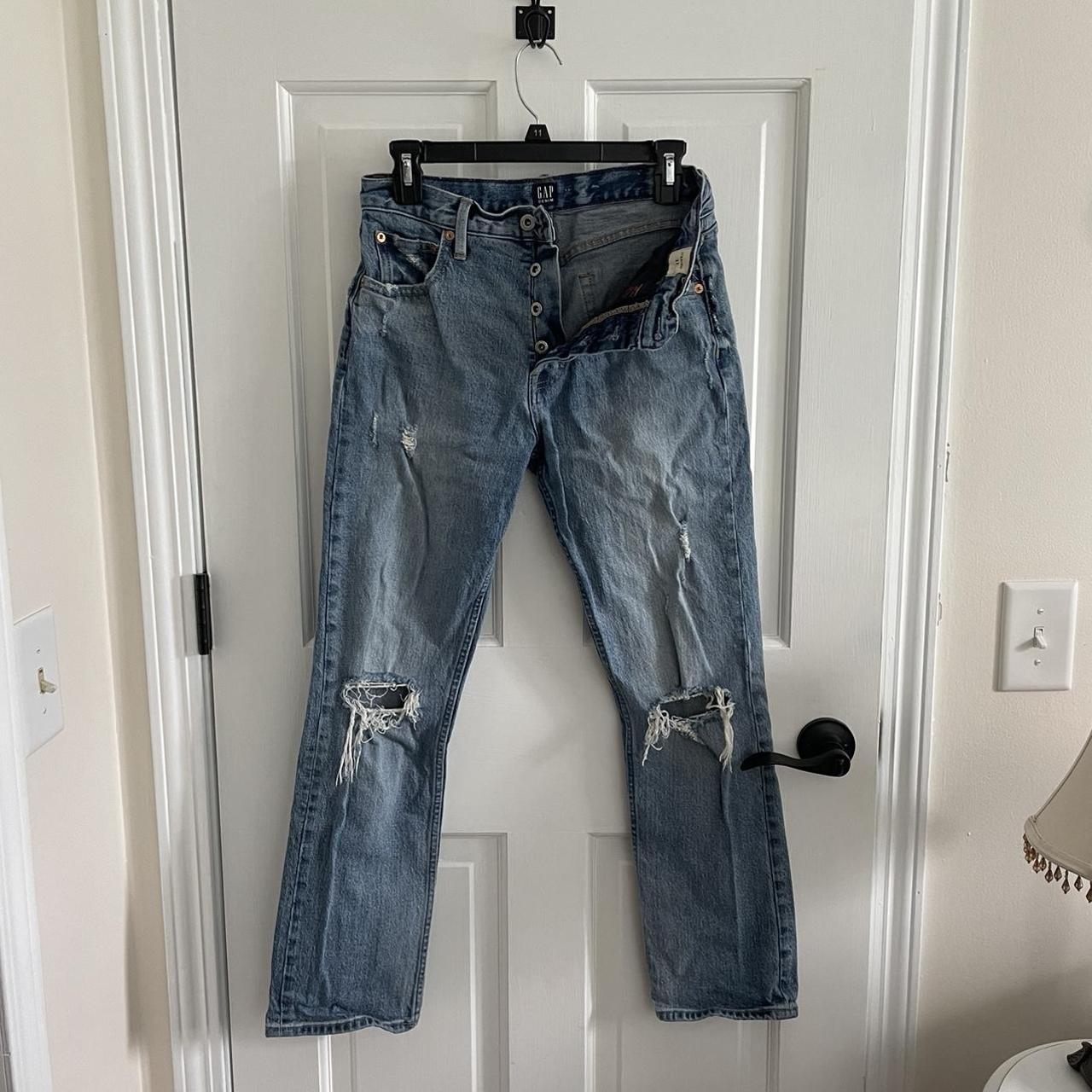 Women’s gap denim straight leg jeans, waist size... - Depop