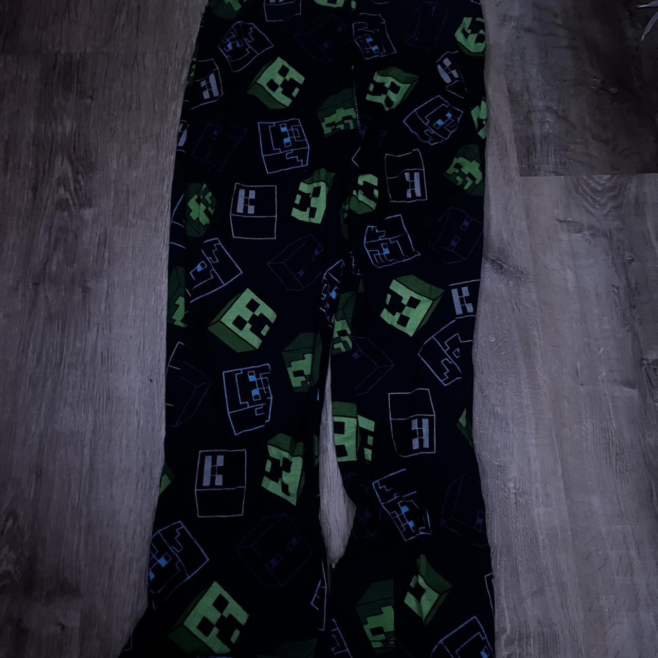 minecraft pajama pants size large... - Depop