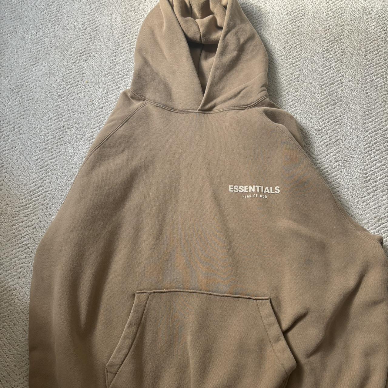Beige Essentials Hoodie - Depop