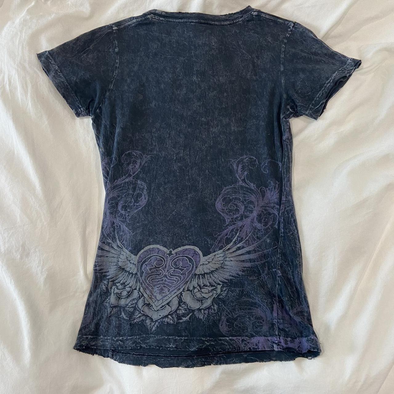 Affliction Women's Purple Shirt | Depop