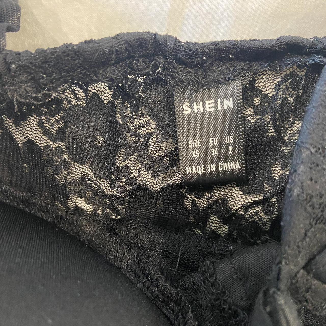 black shein corset lace top #emo #grunge #goth - Depop