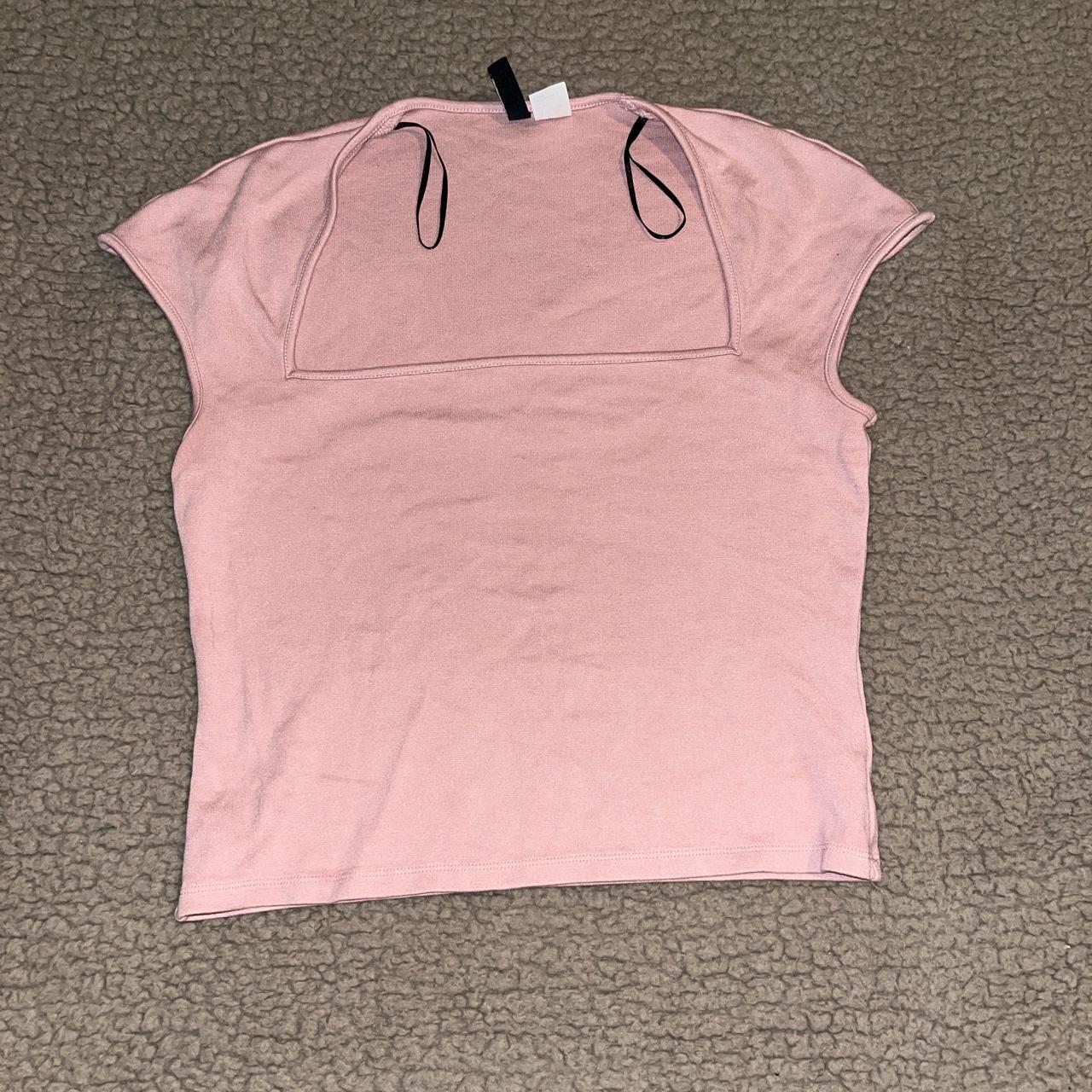 Pink square top From H&M In good condition Size... - Depop