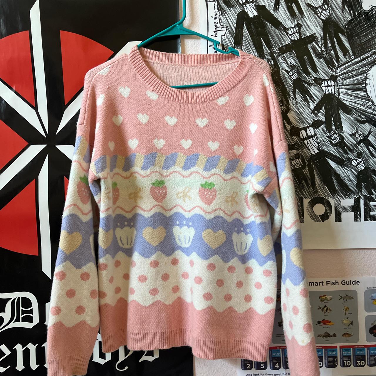 very comfy and cute pastel sweater... - Depop