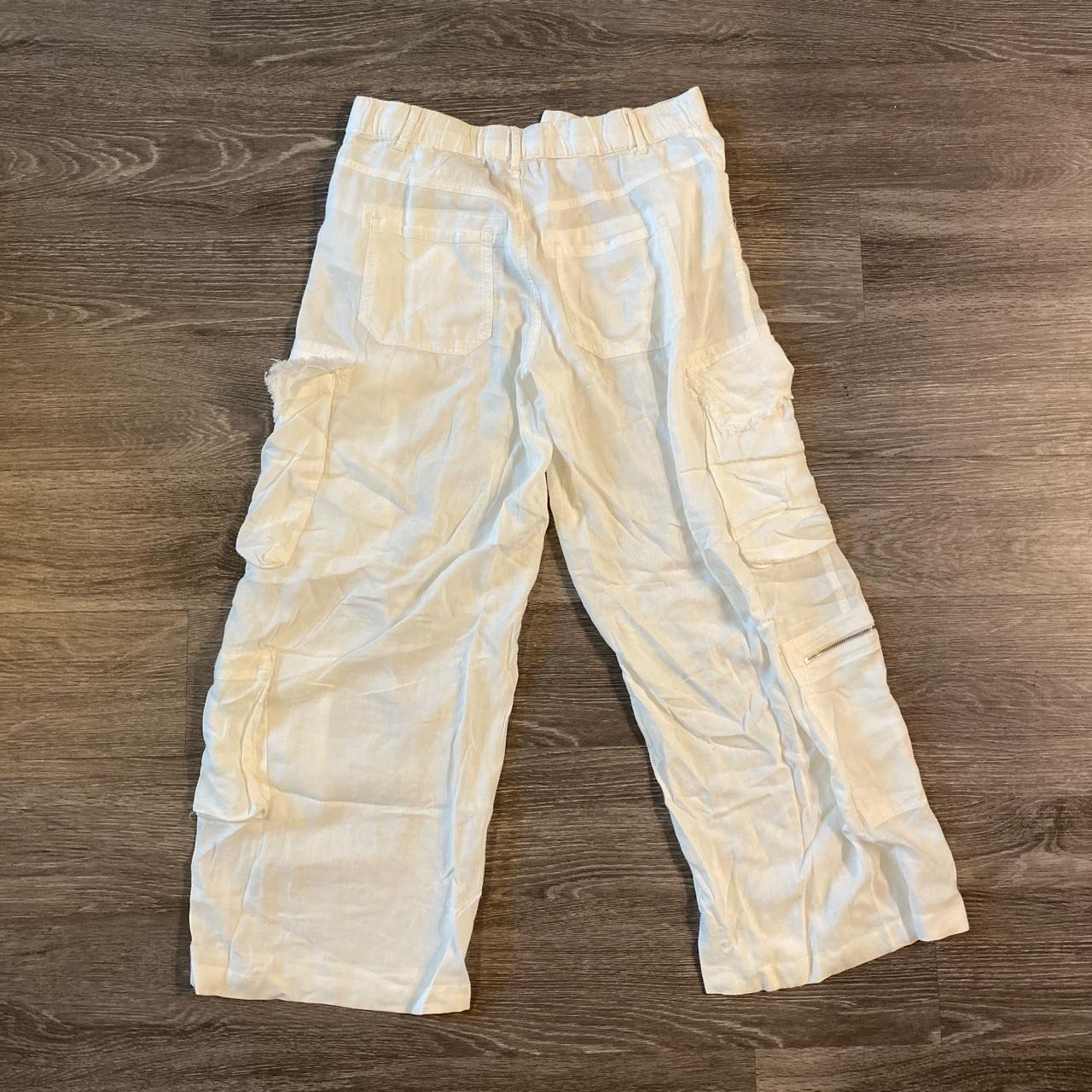 White flowy pants from Urban Outfitters Mid to low... - Depop