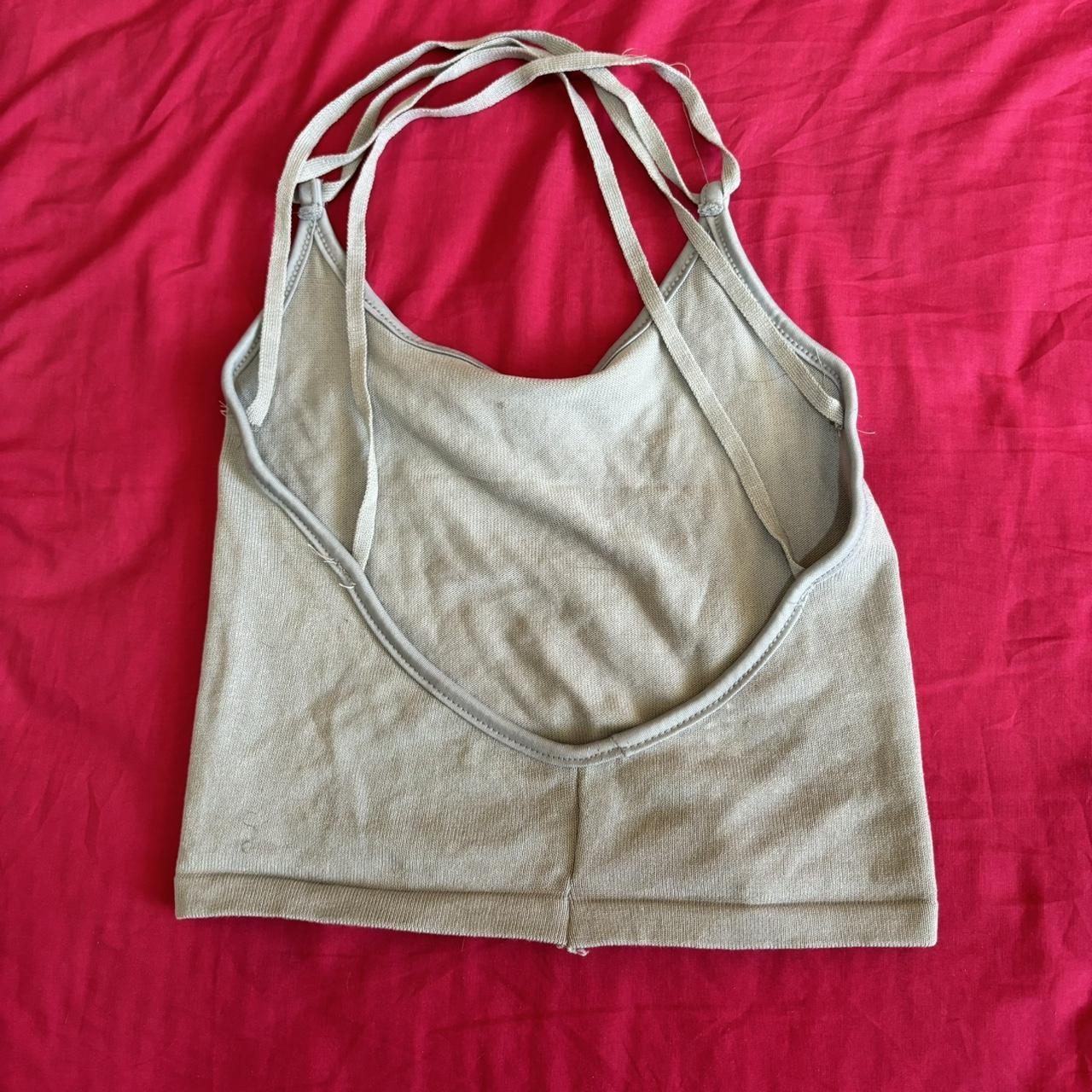 CHEEP grey strapped crop top. perfect for events,... - Depop