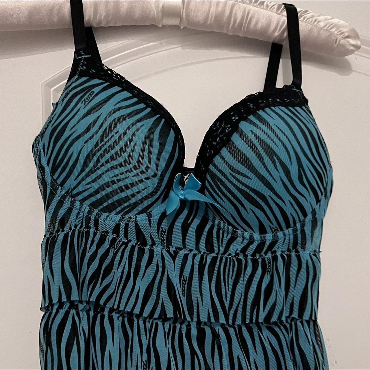 Blue Tiger Print Lingerie Super Cute But Iv Never Depop