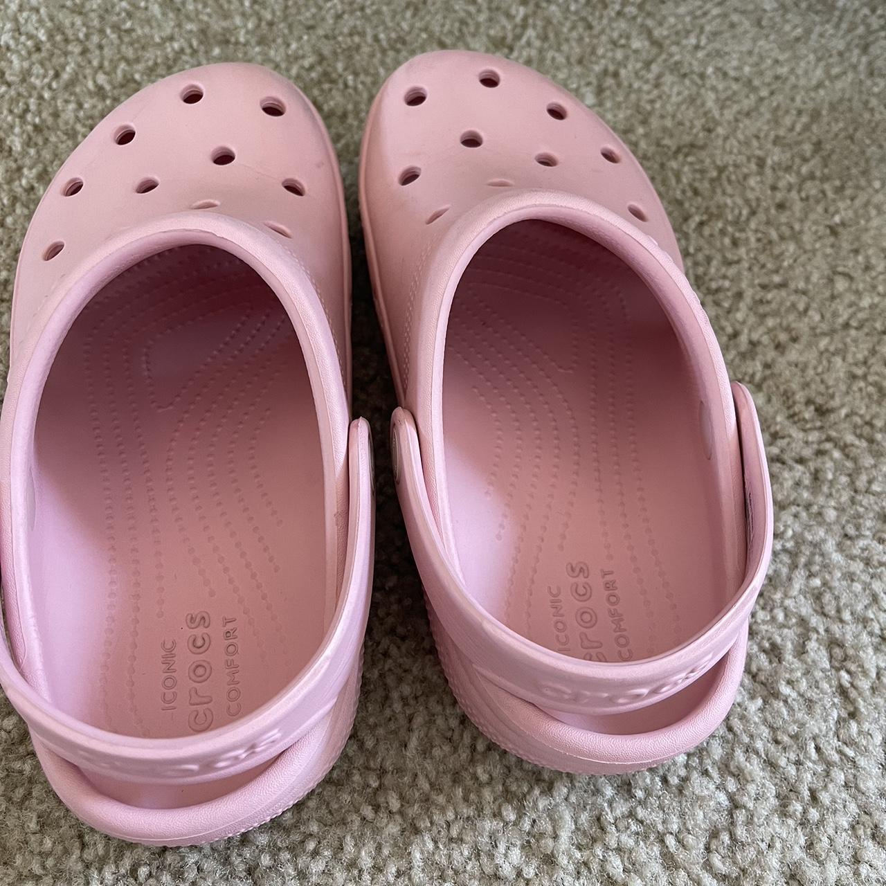 pink crocs // worn a couple times // size 6 // like... - Depop