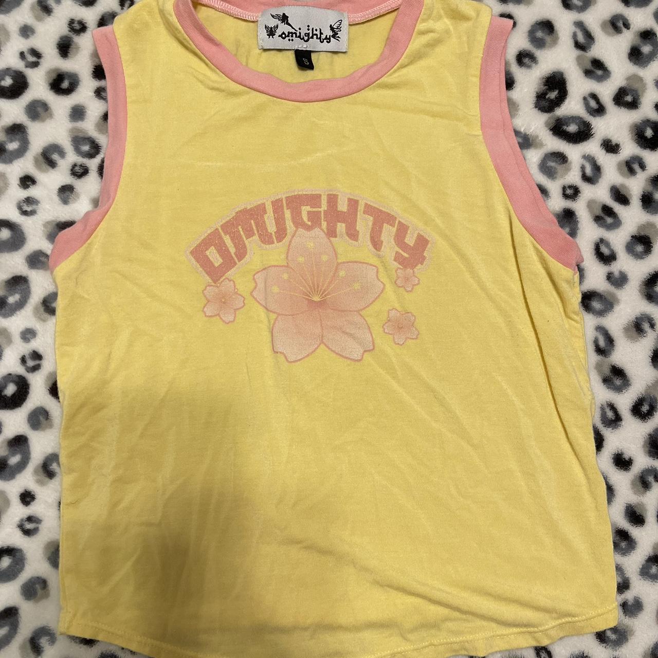 omighty crop top // size small // super cute only... - Depop