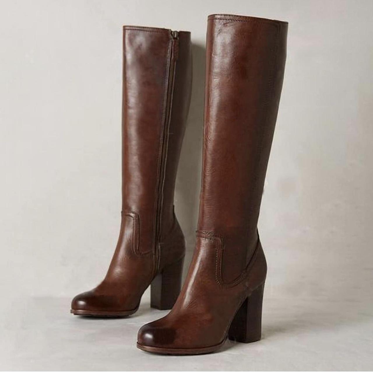 super cute brown boots // brand new in sealed... - Depop