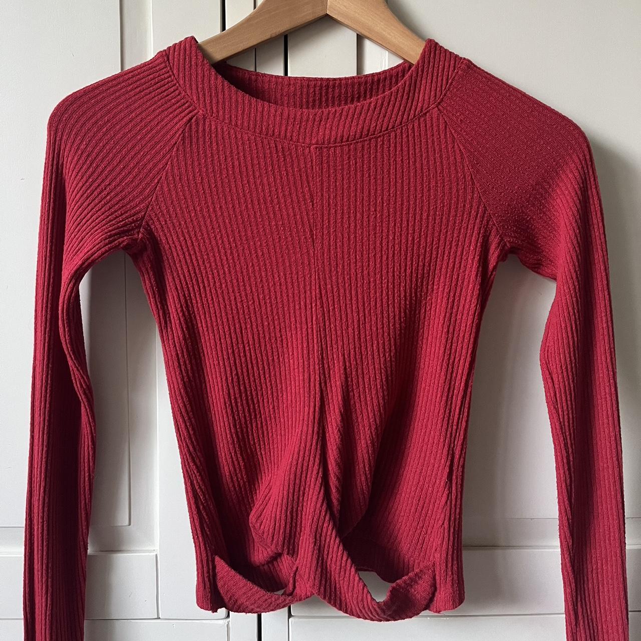 Abercrombie and Fitch tie/ cross front top Soft... - Depop