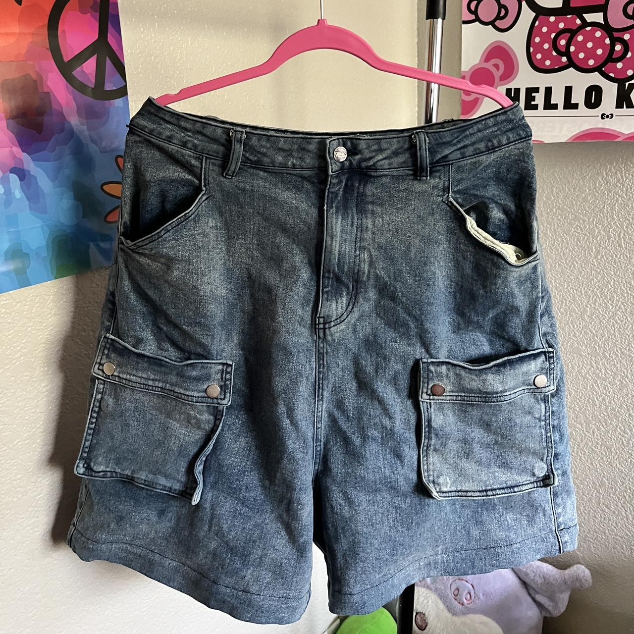 Custom 2 tone jorts/jeans (pockets are detachable) - Depop