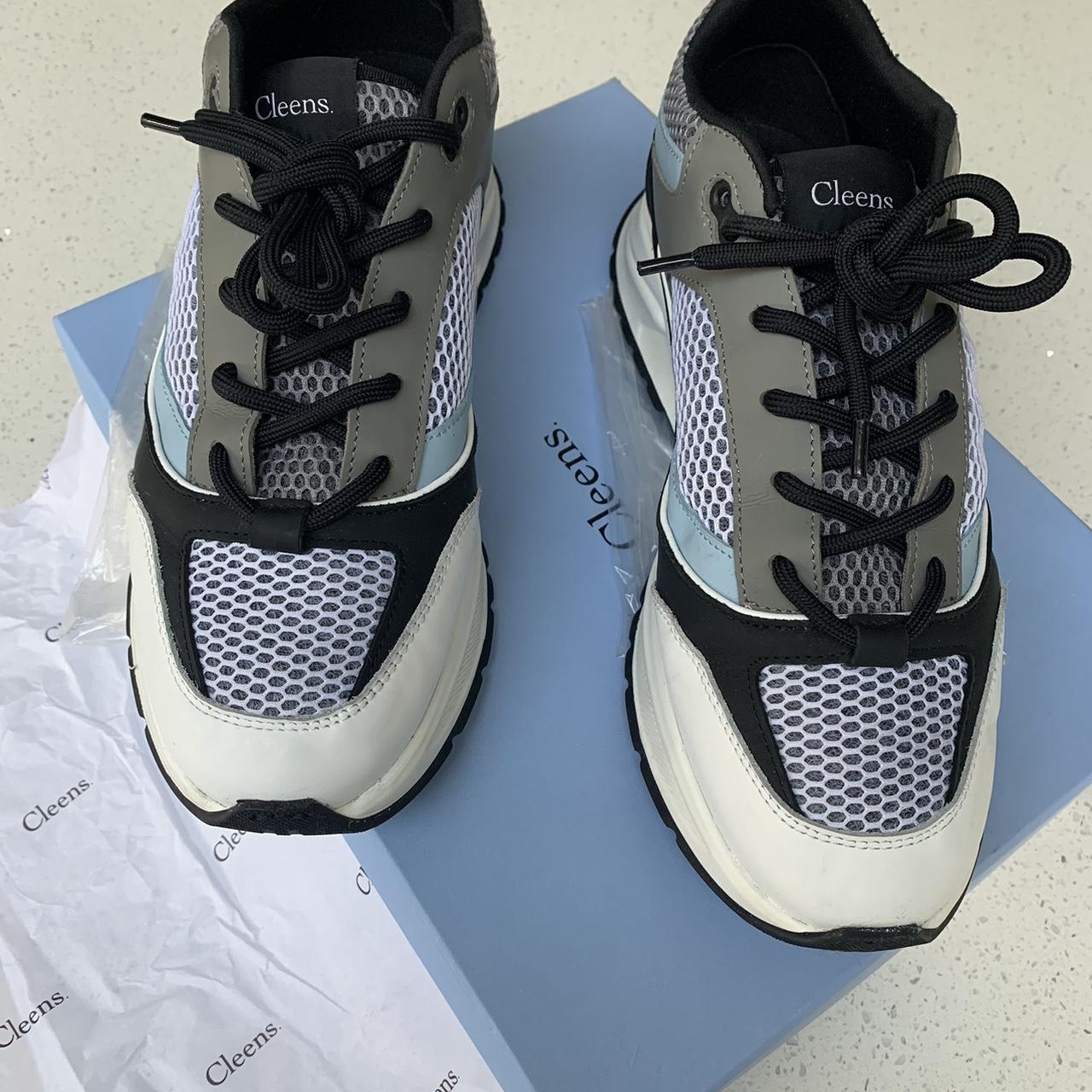 Cleens essential runner Grey/blue/black Uk size... - Depop