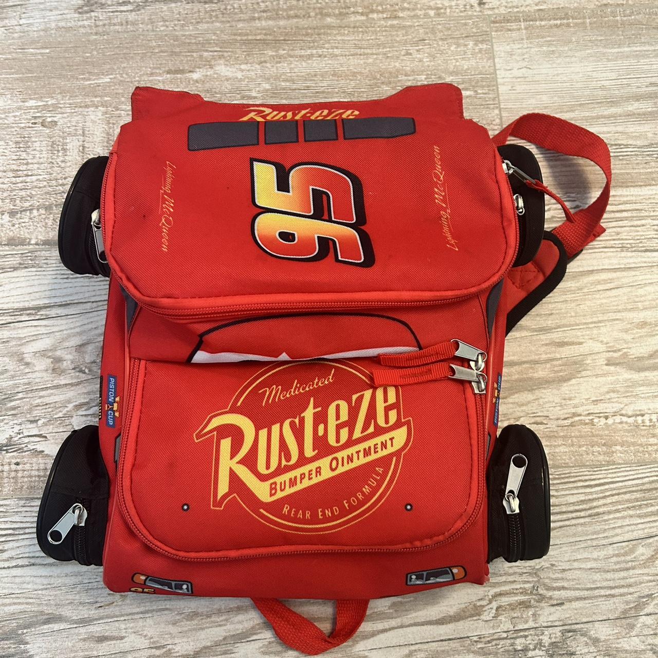 Disney Cars 3 Rusteze Bumper Ointment backpack - red... - Depop