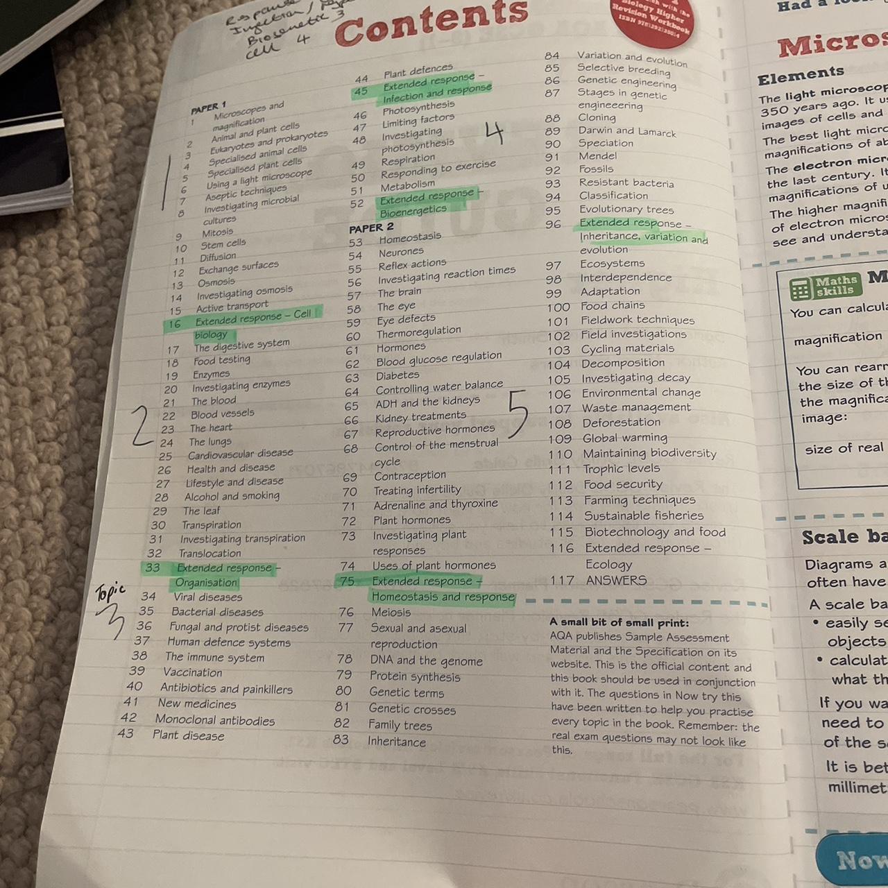 GCSE AQA COMBINED SCIENCE BIOLOGY HIGHER CPG... - Depop