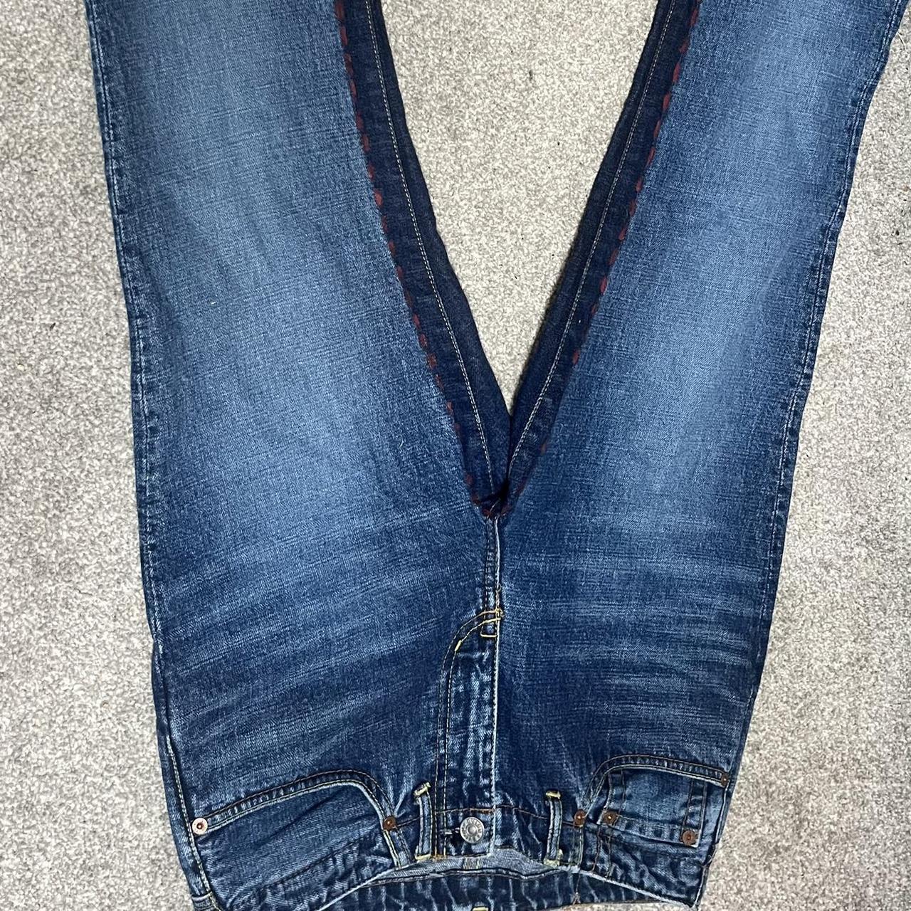 rare evisu low rise bootcut jeans Waist 28 Super... - Depop