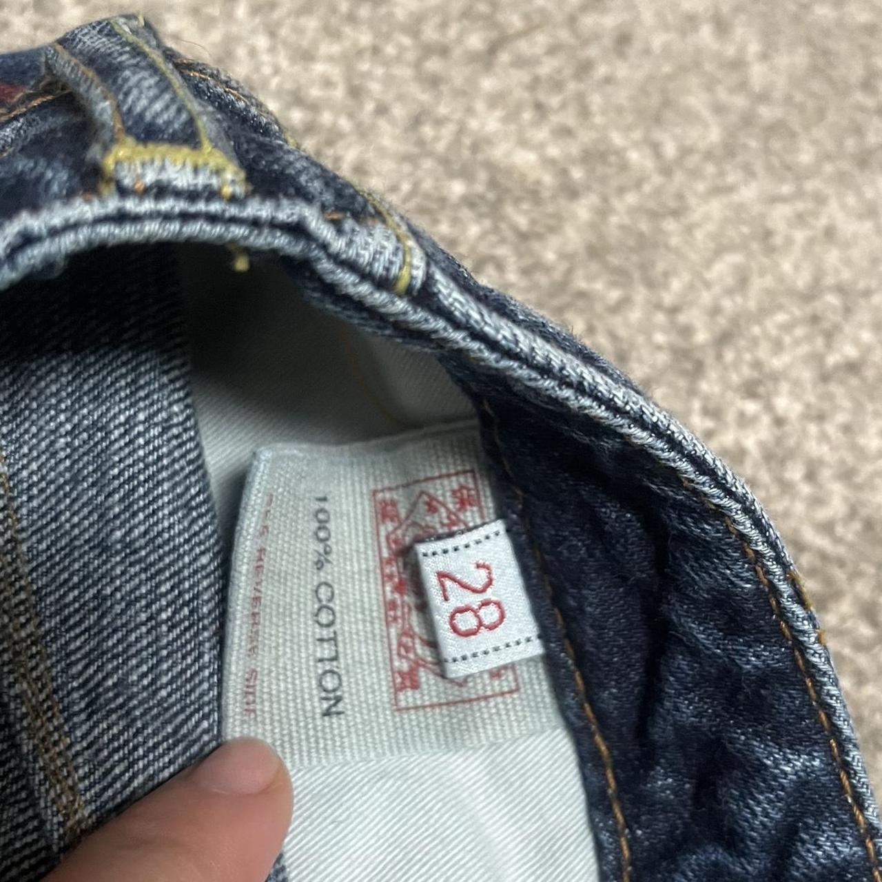 rare evisu low rise bootcut jeans Waist 28 Super... - Depop