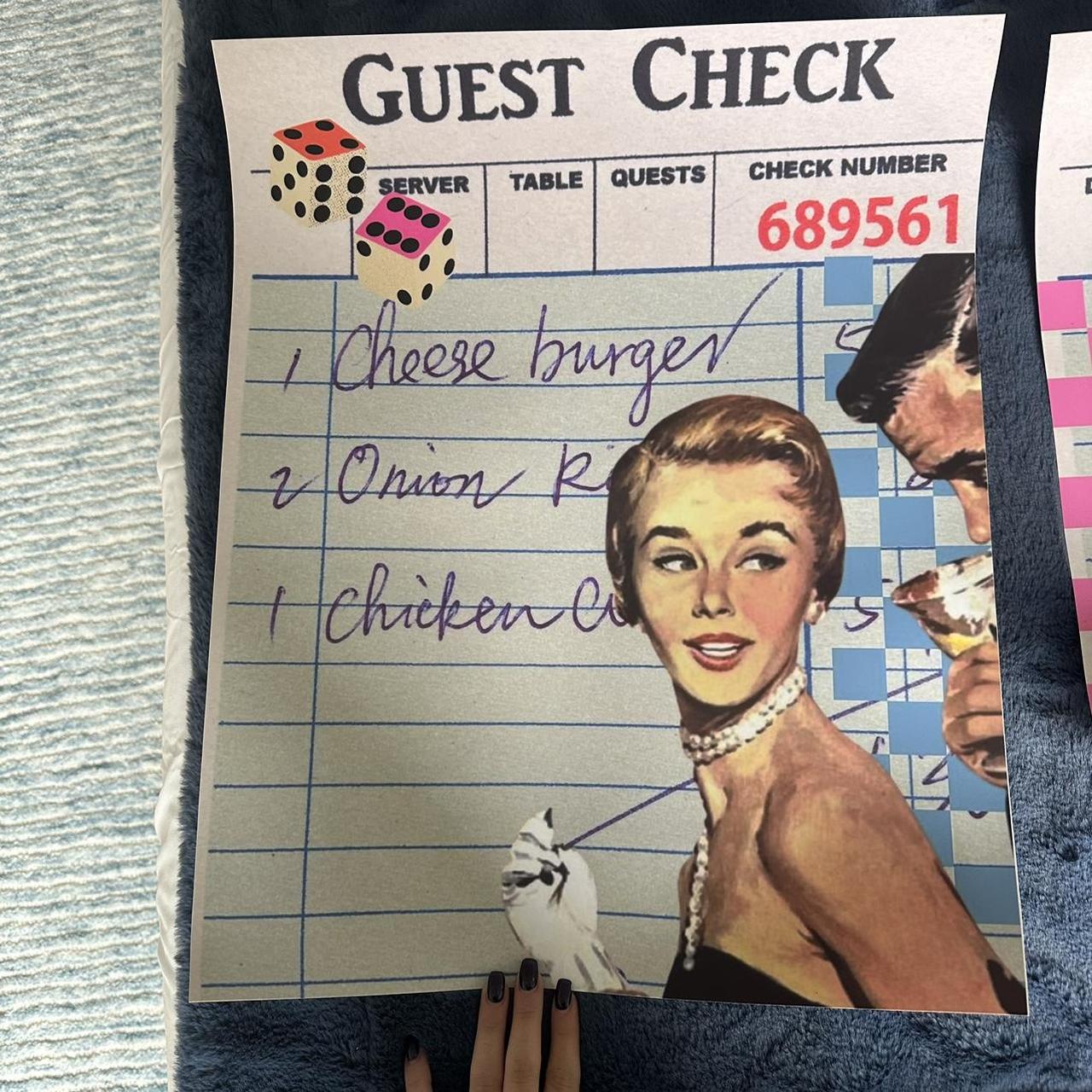 Guest Check posters set! sold without frames! both... - Depop