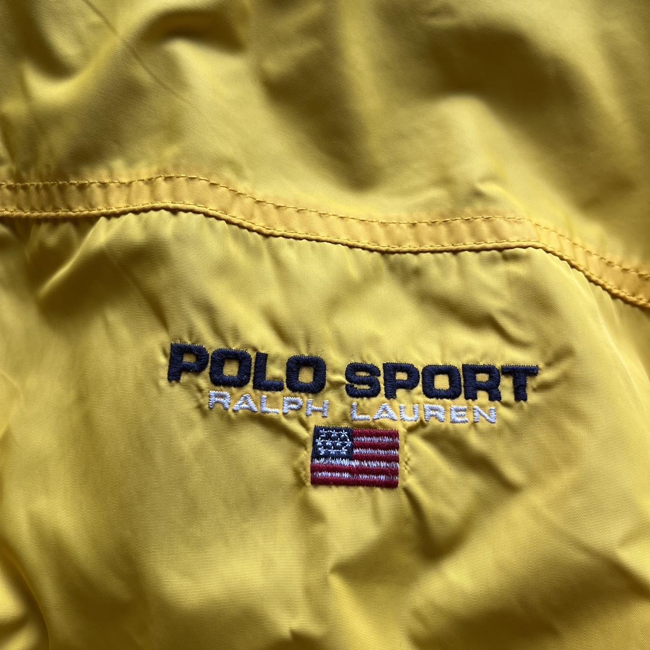 Polo Sport Jacket Reversible Yellow on outside Navy... - Depop
