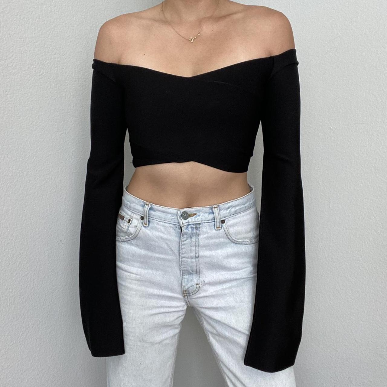 House Of CB Off Shoulder Long Sleeve Top... - Depop