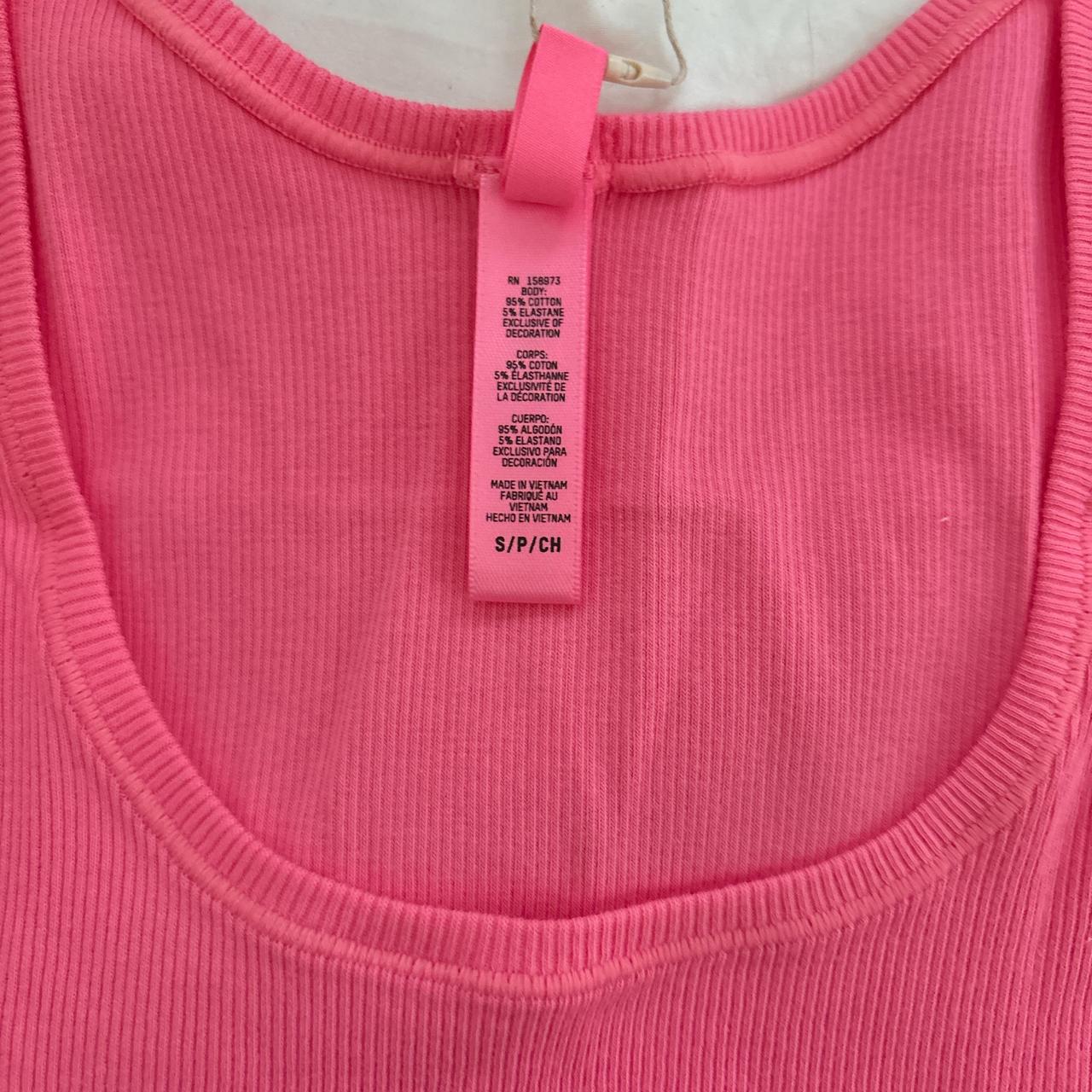 Skims pink ribbed tank and loose boxer shorts set... - Depop