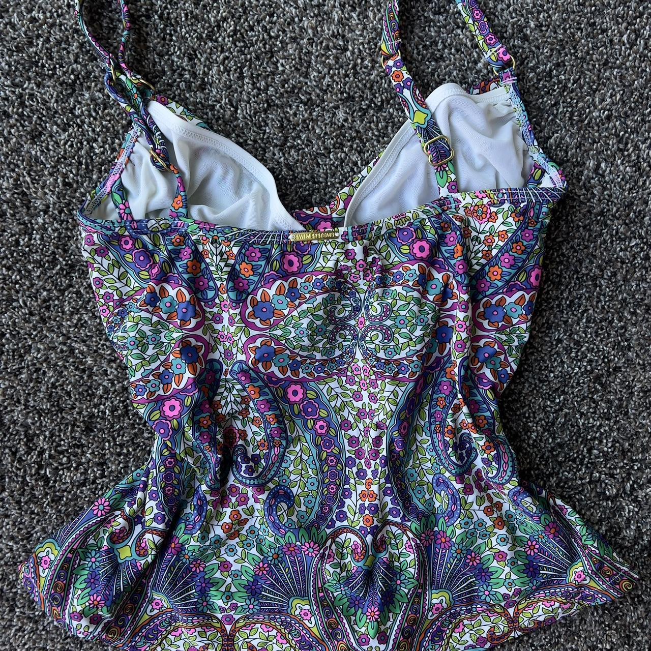 multi-color tankini top no size, but best fits s/m | Depop