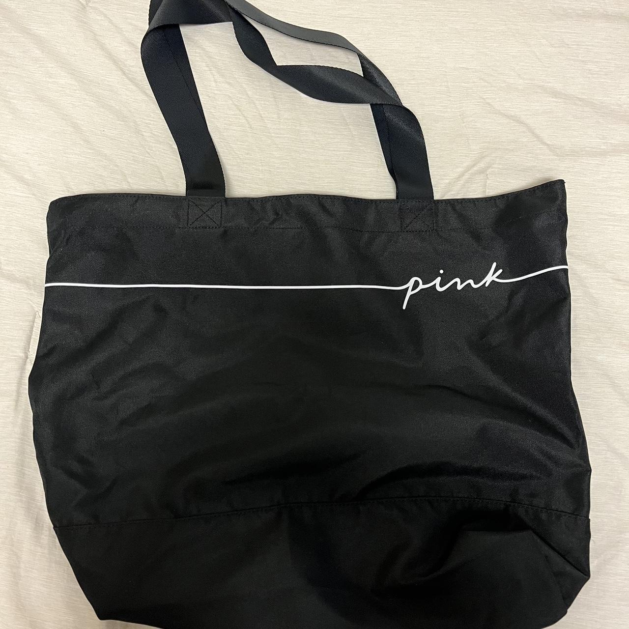 large “PINK” tote bag a very decent size bag and... - Depop