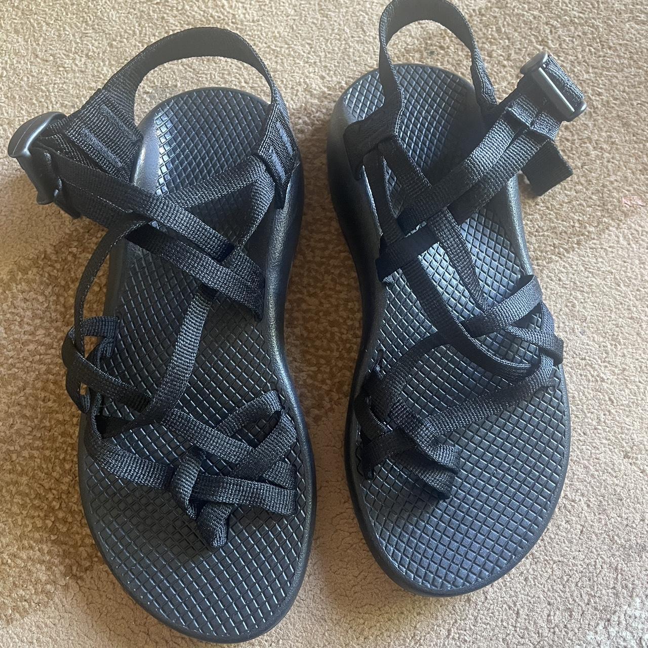 Chaco Women's Black Sandals | Depop
