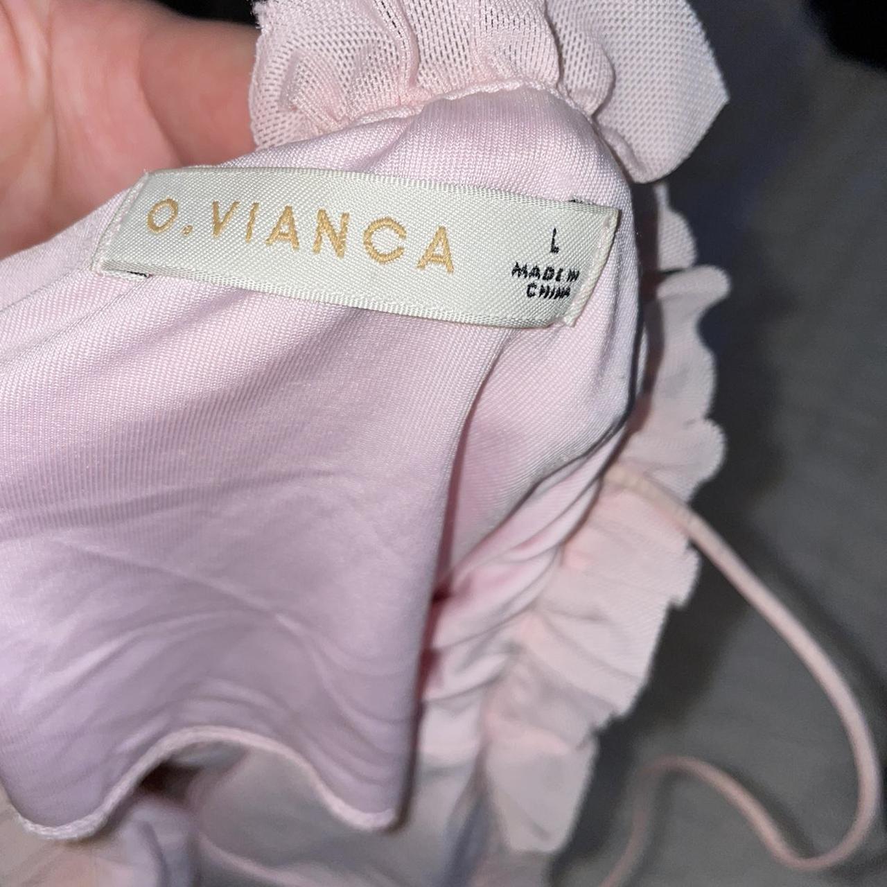 Pink lace up body suit. Super flattering and cute.... - Depop