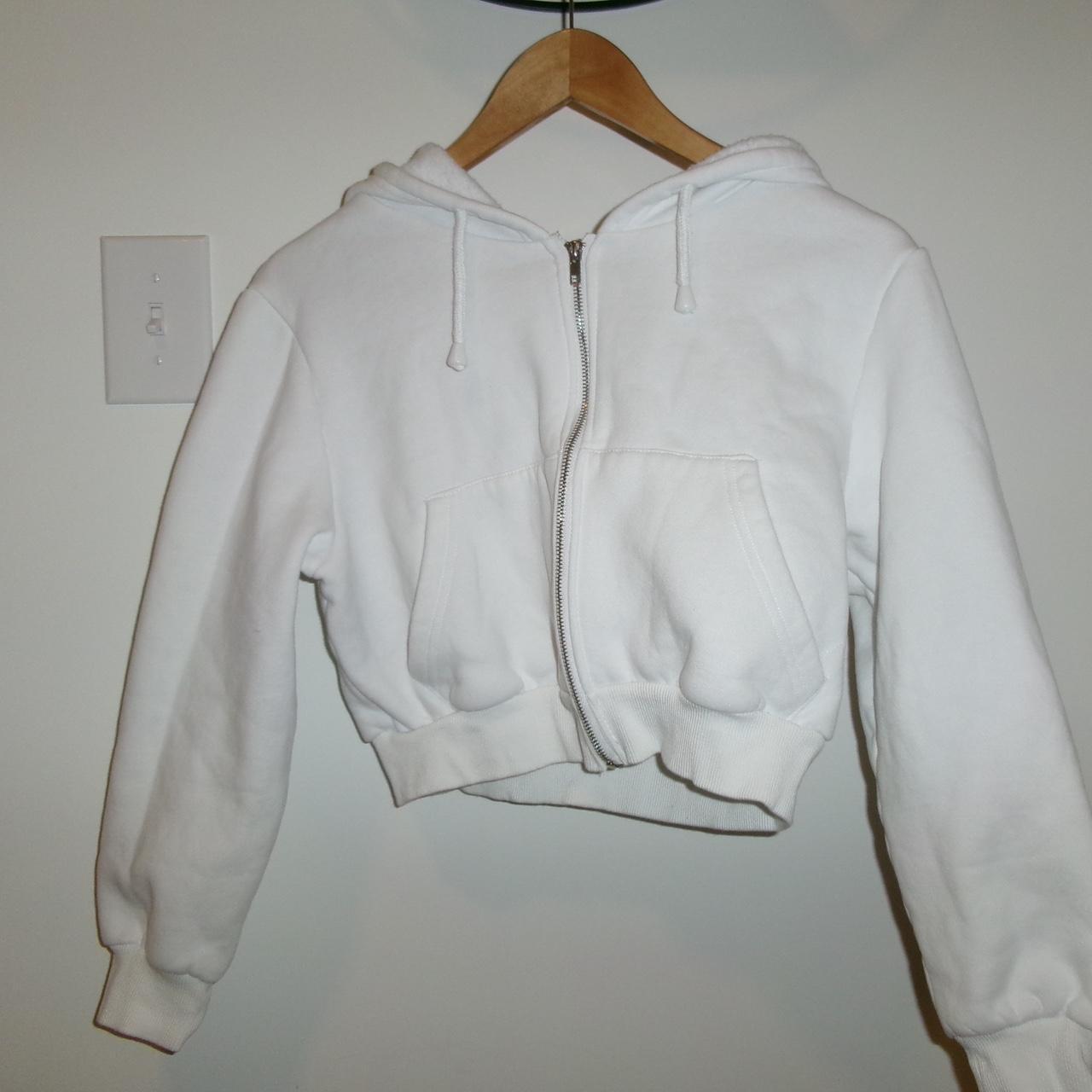 White Cropped Jacket - Depop