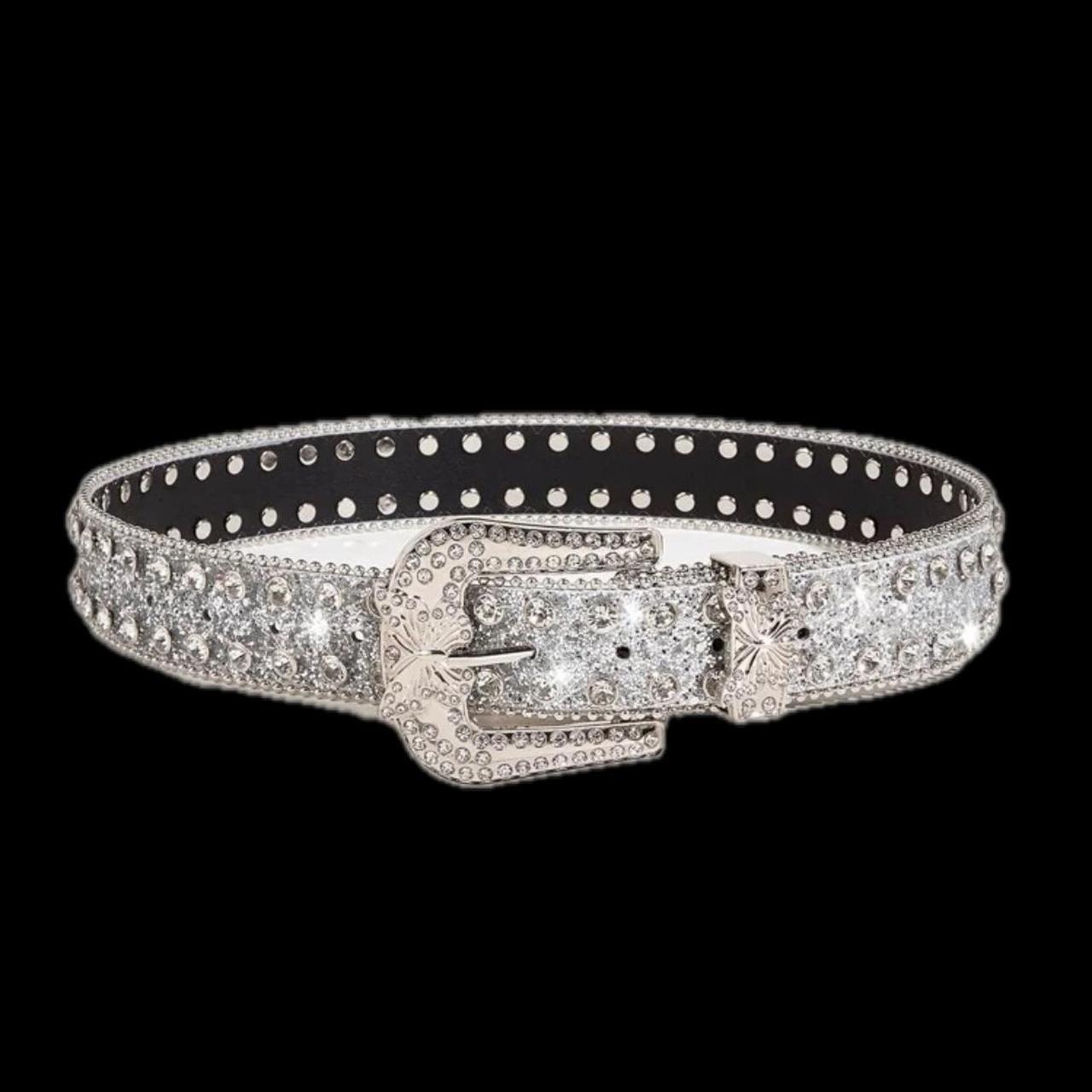 Silver sparkle butterfly belt 🦋 slightly heavy... - Depop