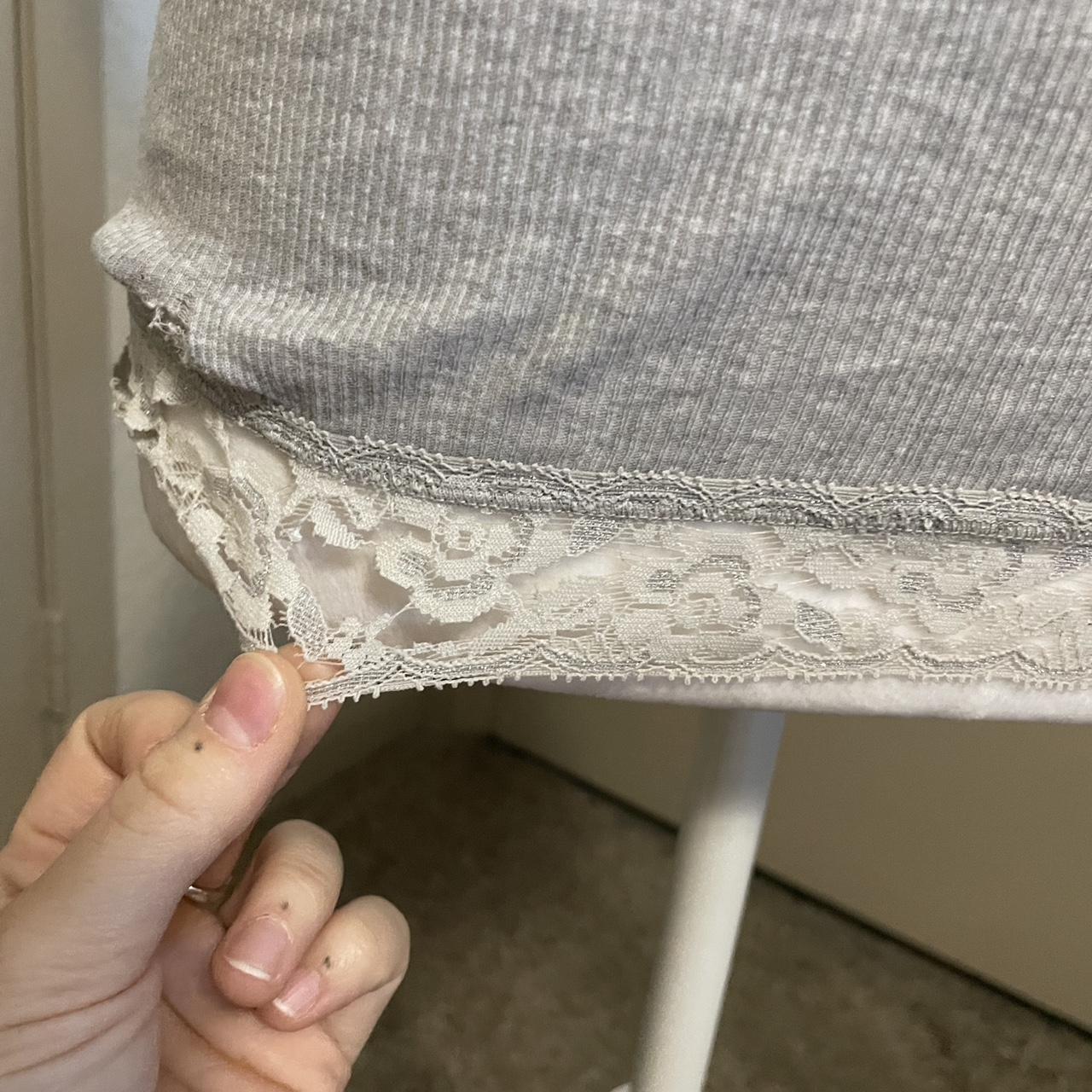 Grey justice lacy tank top Best fits XS/S Has built... - Depop