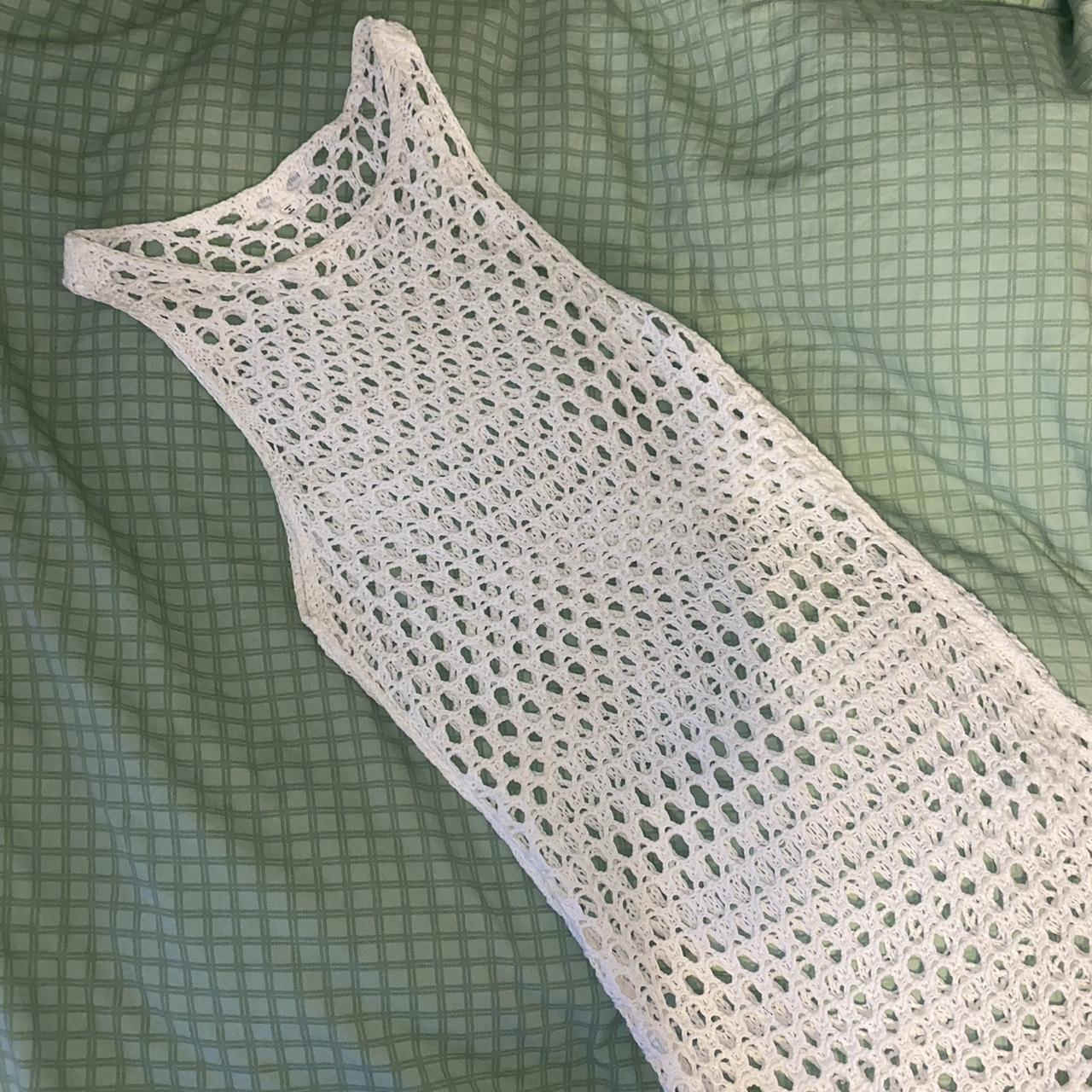 White net dress. Could be a cute swimsuit cover up... - Depop