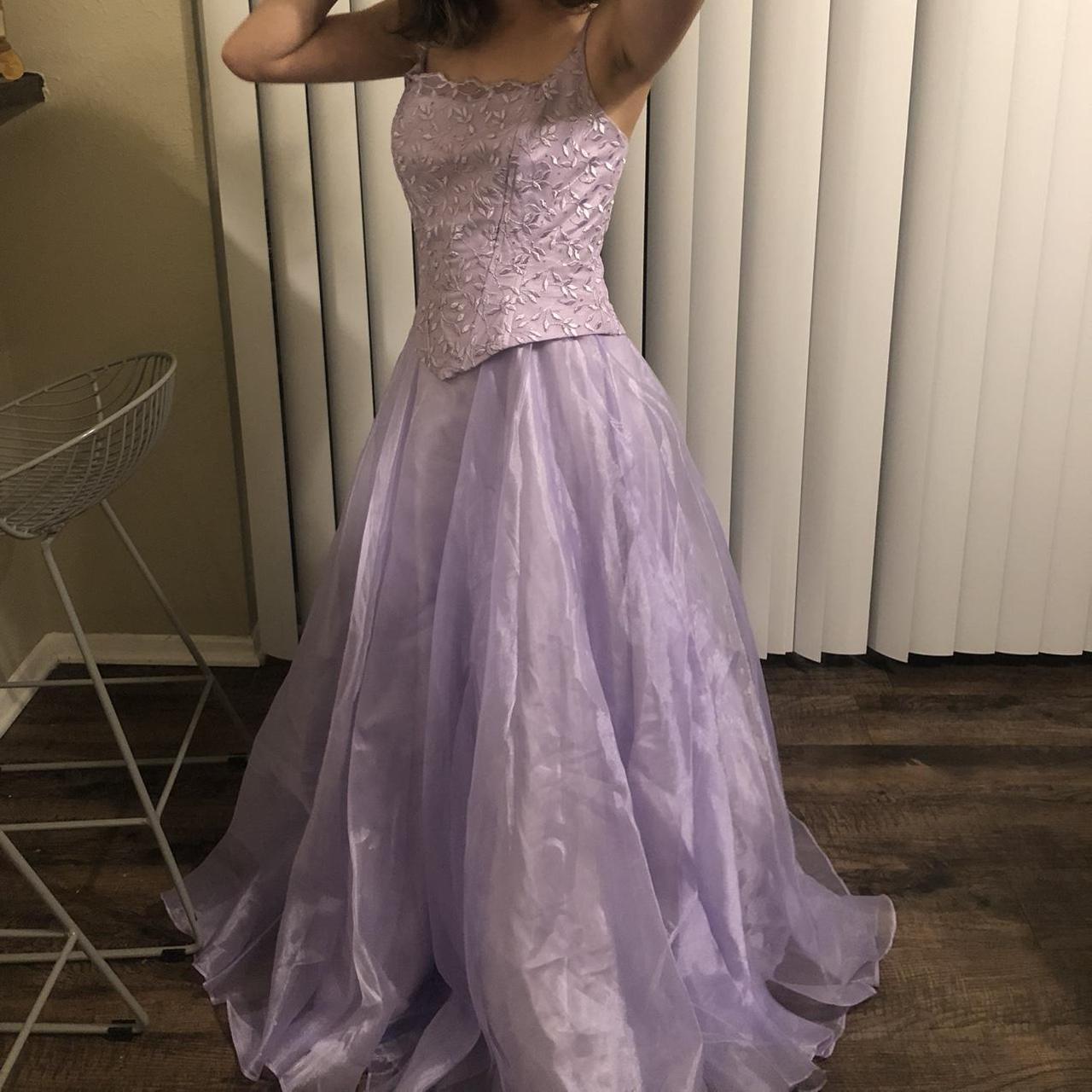 More photos! Gorgeous lavender prom dress, has a... - Depop