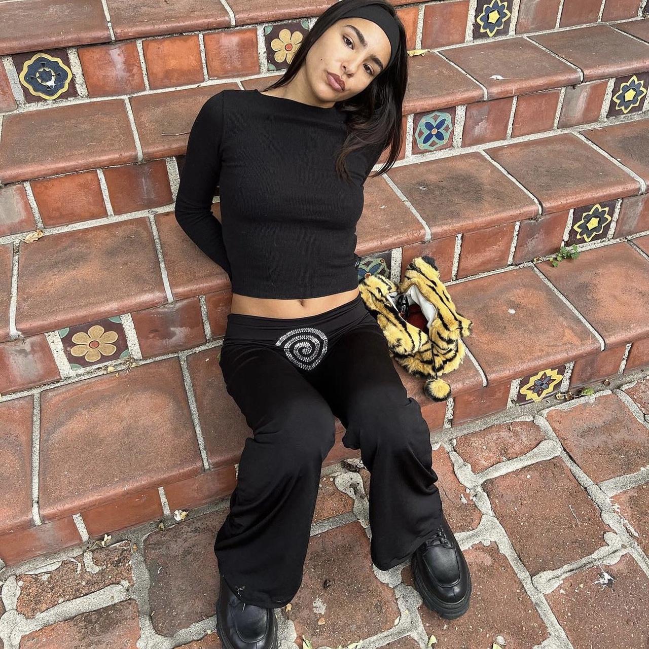 most gorg yoga pant with spiral handmade with love... - Depop