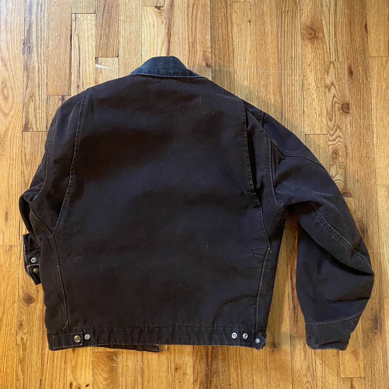 ‘08 Carhartt J97 Detroit jacket in brown. The plaid... - Depop